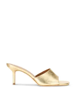 Staud Bea Metallic Leather Mules