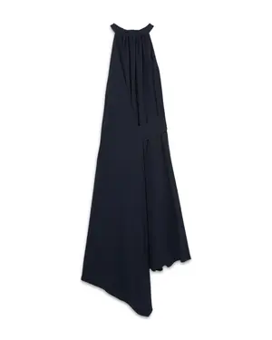 REISS Draped Midi Dress - Navy