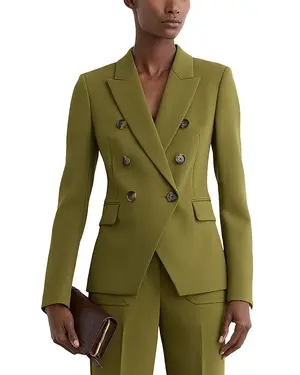 Chartreuse Green Double-Breasted Blazers