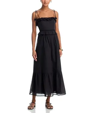 Women's Lace Trim Midi Dresses