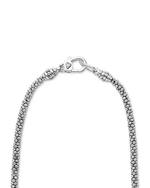 Lagos Sterling Caviar Interlocking Pendant Necklace