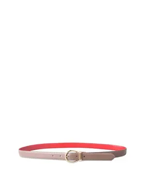 Ted Baker London Rondelle Reversible Leather Belt - Camel/red
