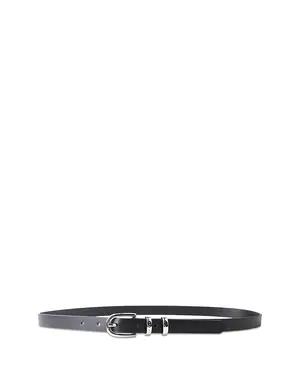 Ted Baker London Dubella Narrow Leather Belt - Black