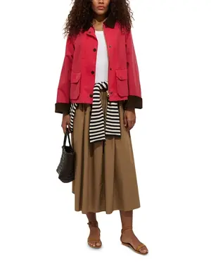 ALEX MILL Chiltern Cropped Jacket - Red