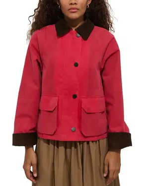 ALEX MILL Chiltern Cropped Jacket - Red