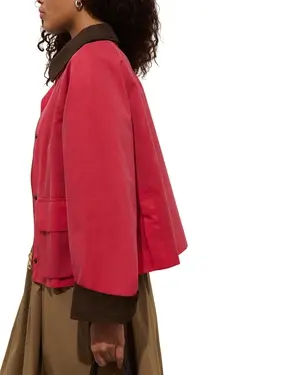 ALEX MILL Chiltern Cropped Jacket - Red
