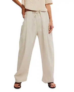 Free People Chambers Laid Back Pull On Pants - Summer Sand