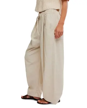 Free People Chambers Laid Back Pull On Pants - Summer Sand