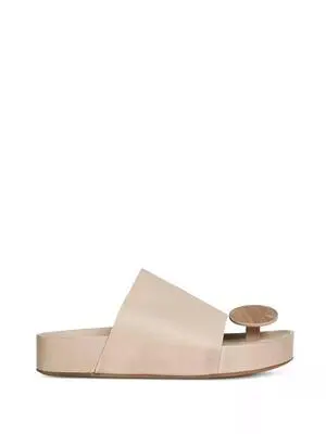 UMA WANG Round-detail Sandals - Neutrals