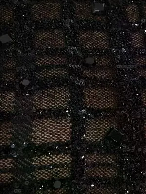Balmain Beaded Checked Dress