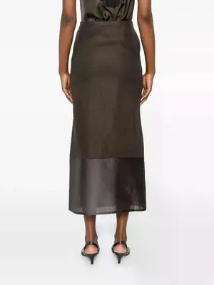 R2W Amora Colour-block Midi Skirt - Grey