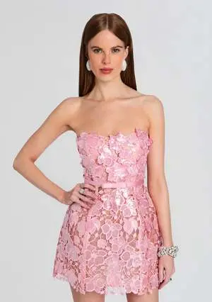 Retrofete Novalie Lace Mini Dress - Primrose