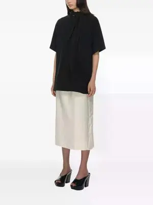 Carven Scarf-collar Cotton T-shirt