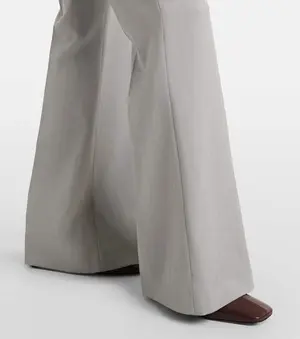 Stella McCartney Wool Bootcut Trousers - Grey