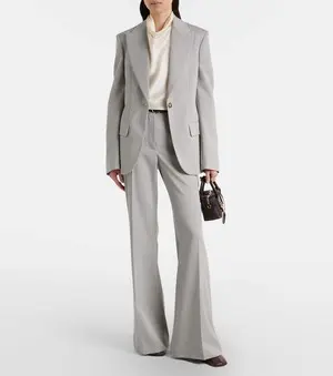 Stella McCartney Wool Bootcut Trousers - Grey