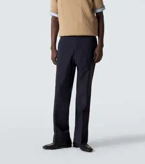 Prada Wool And Mohair Straight Pants