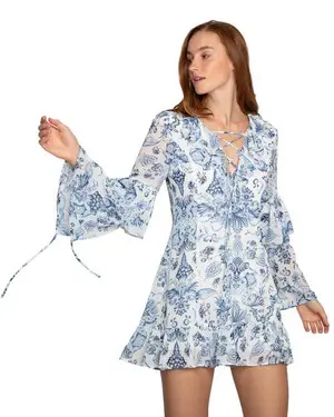 BELLE & BLOOM Floral Print Mini Dress