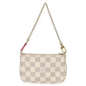 LOUIS VUITTON Damier Azur Canvas Giraffe Pochette Accessories - Beige