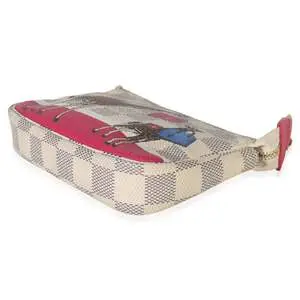 LOUIS VUITTON Damier Azur Canvas Giraffe Pochette Accessories - Beige