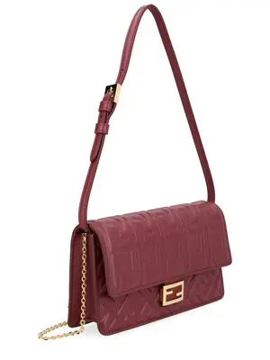 Fendi Baguette" Wallet - Bordeaux