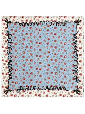 Dolce & Gabbana Silk Scarf - Baby Blue