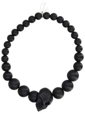 Alexander McQueen Skull Bead Bracelet - Black