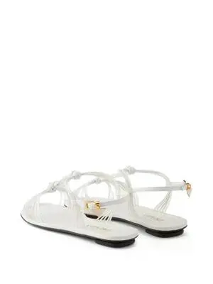 Prada Leather Flat Sandals