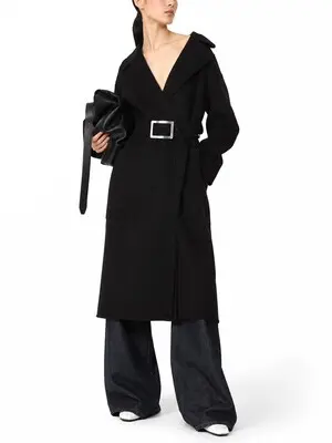 Sportmax Belted Coat - Black