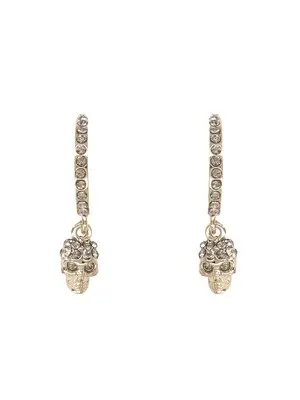 Alexander McQueen Skull Hoop Earrings - Gold