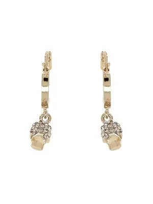 Alexander McQueen Skull Hoop Earrings - Gold