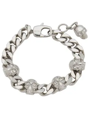 Alexander McQueen Skull Chain Bracelet - Silver