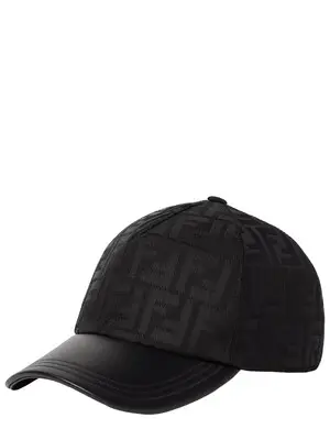 Fendi Ff Weave Baseball Cap - Black