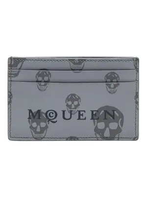 Alexander McQueen Card Holder "skull - Grey