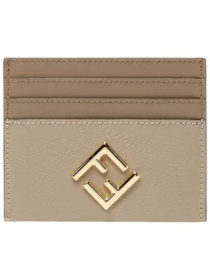 Fendi Card Holder "ff Diamonds - Brown