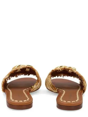 Dolce & Gabbana Slides With Logo - Beige