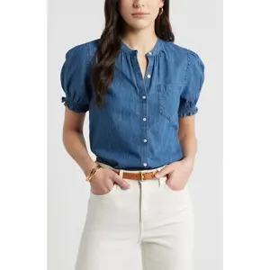 Caslon Band Collar Shirts For Women