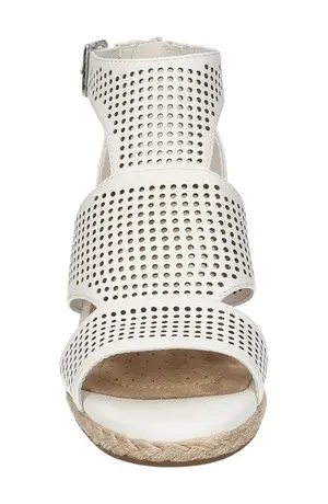 EASY WORKS BY EASY STREET Tova Espadrille Platform Wedge Sandal - White