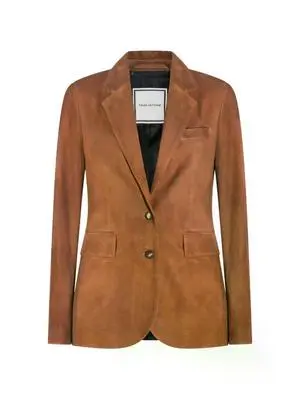 Tagliatore Buttoned Leather Blazer