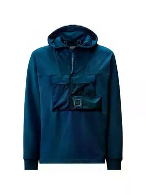 C.P. COMPANY Half-zip Hoodie - Blue