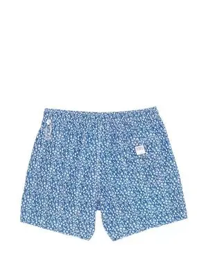 Fedeli Printed Swim Shorts - Blue