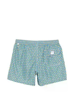 Fedeli Pineapple-print Swim Shorts