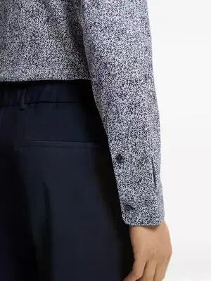 BOSS Printed Slim-fit Shirt In A Cotton Blend