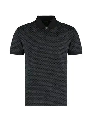 BOSS Printed Polo Shirt In Cotton Piqu