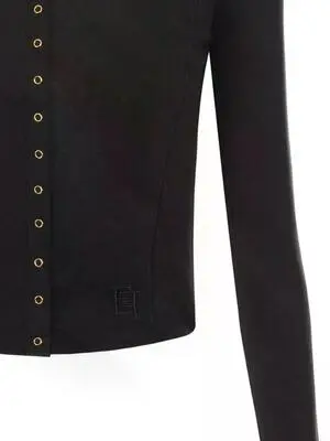 Elisabetta Franchi Embroidered Logo Cardigan - Black