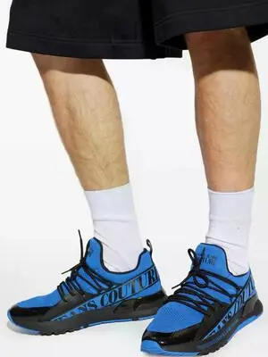 Versace Logo-tape Sneakers - Blue