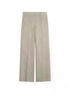 Max Mara Herringbone Linen Twill Trousers