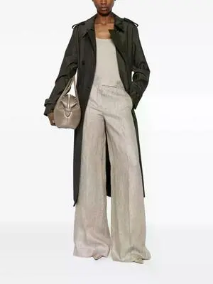 Max Mara Herringbone Linen Twill Trousers
