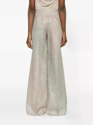 Max Mara Herringbone Linen Twill Trousers