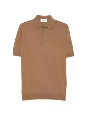 LARDINI Knitted Polo Shirt - Brown