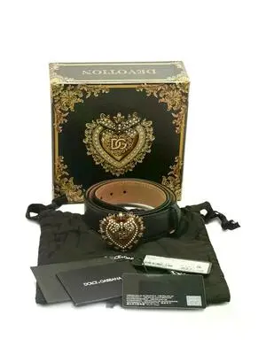 Dolce & Gabbana Devotion Heart Leather Belt